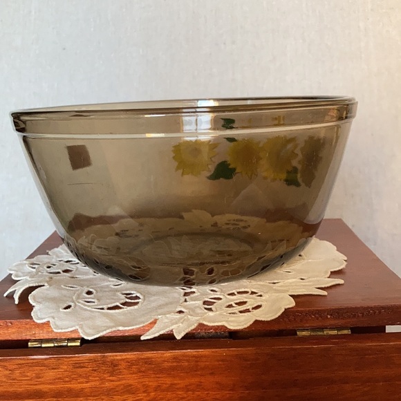 Anchor Hocking | Kitchen | Vintage Anchor Hocking Amber Sunflowers ...